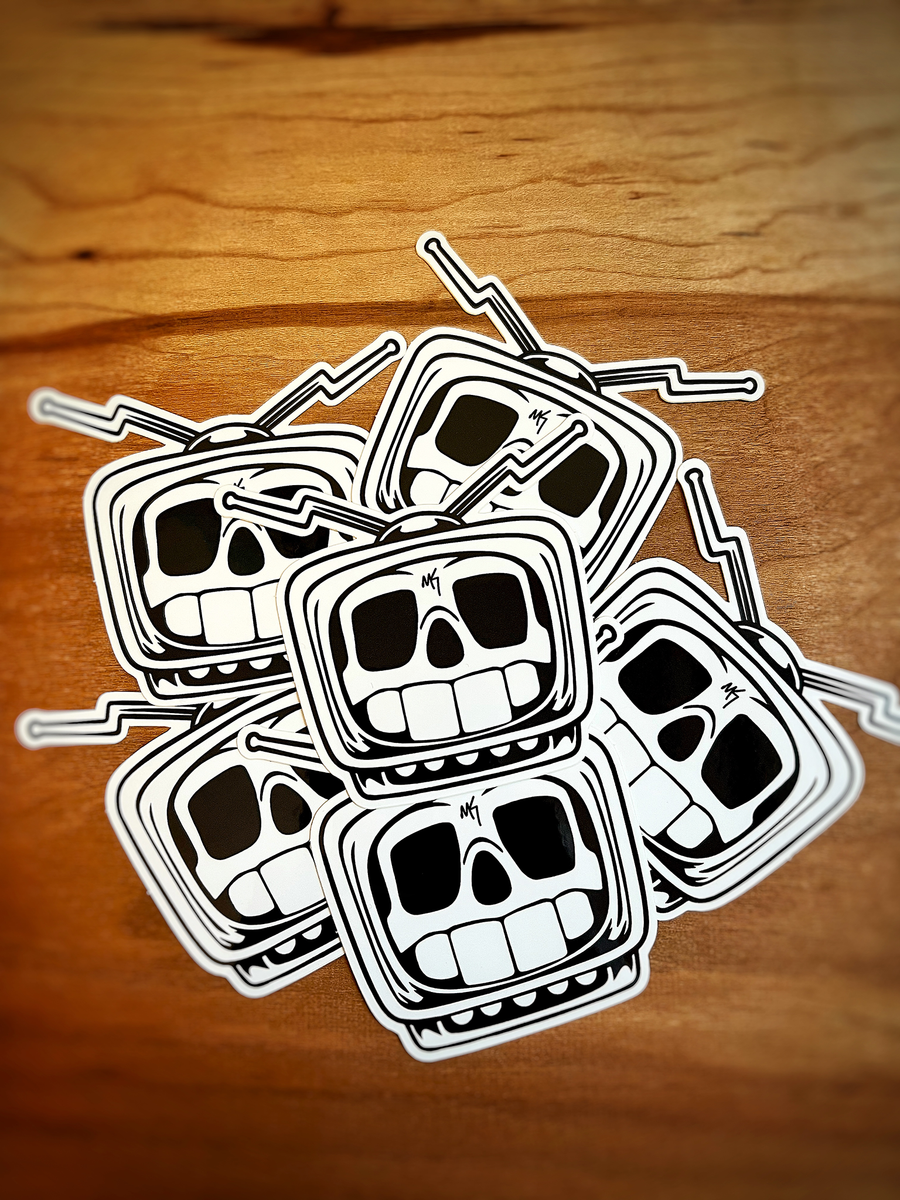 Merch - KnowBody TV Skull Logo Sticker – Knowbody Studios